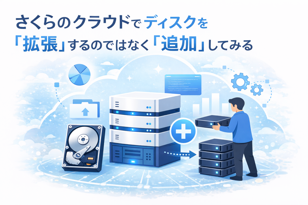 さくらのクラウドでディスクを「拡張」するのではなく「追加」してみる | さくらのクラウドラボ by NETASSIST